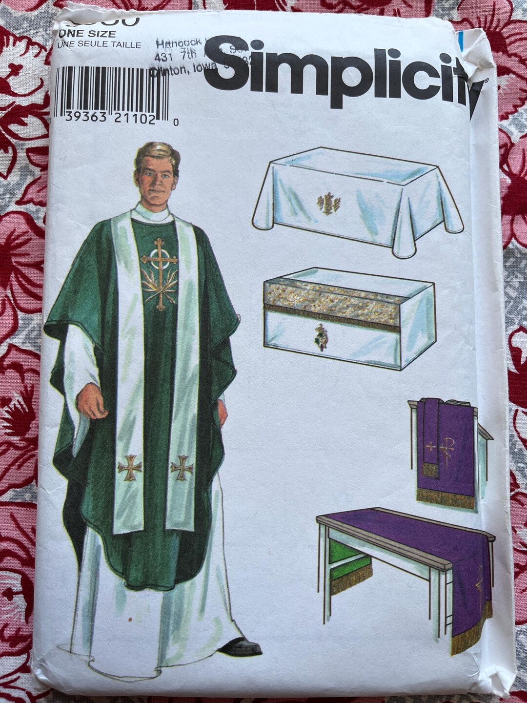 Altar Cloths and Vestments Vintage 90s Simplicity Sewing Pattern 7950 ...