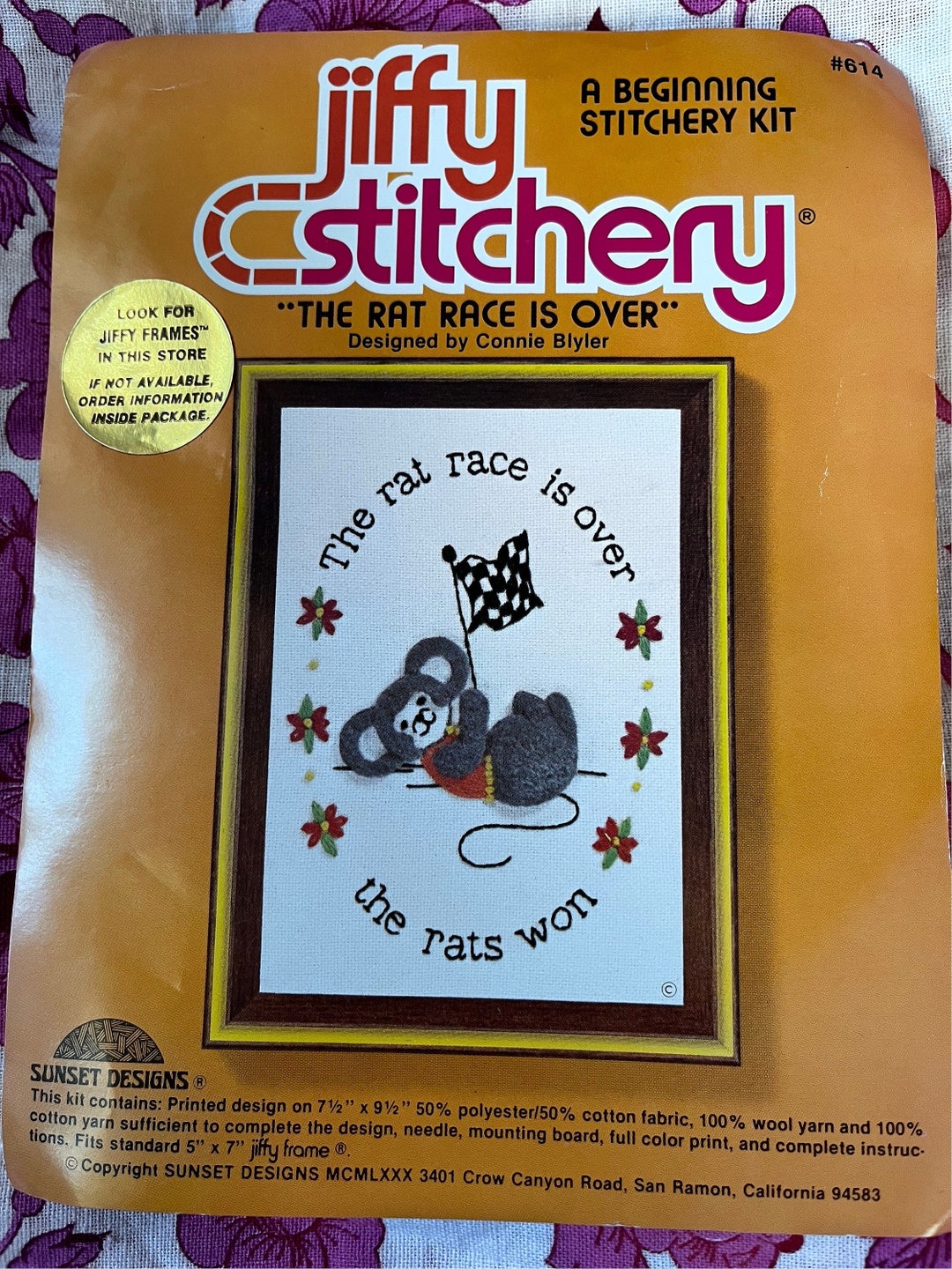 Connie Blyler Design the Rat Race is Over Vintage 80s Jiffy Stitchery ...