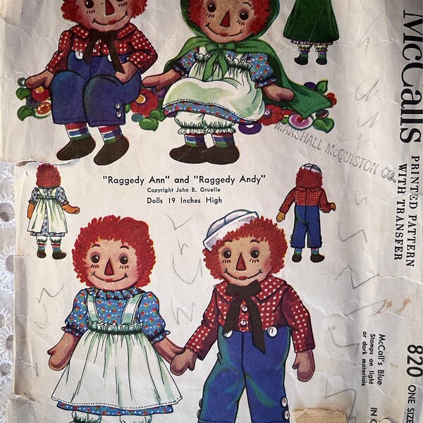 Raggedy Ann Pattern - Etsy