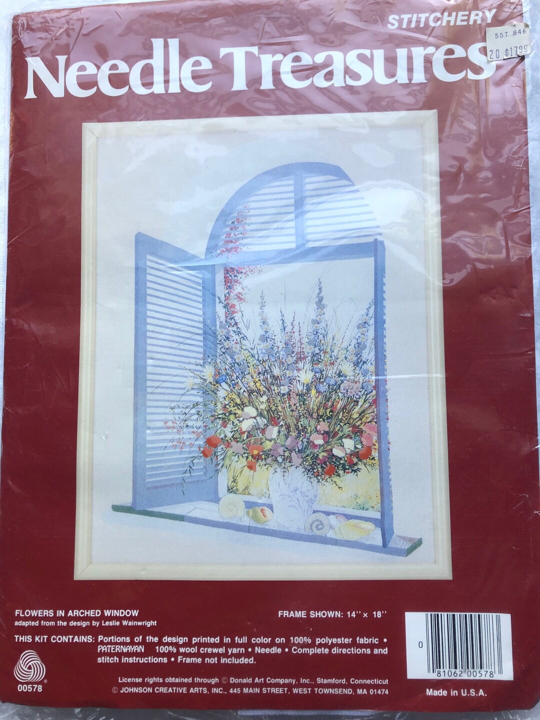 Flowers in Arched Window Leslie Wainwright Design Needle - Etsy Australia