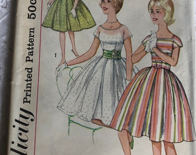 Vintage 1950s Butterick 5932 Sewing Pattern Bridal Gown With Scallop ...