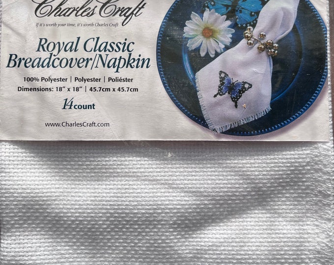 Charles Craft Royal Classic Breadcover/napkin Never Opened 18 by 18 ...