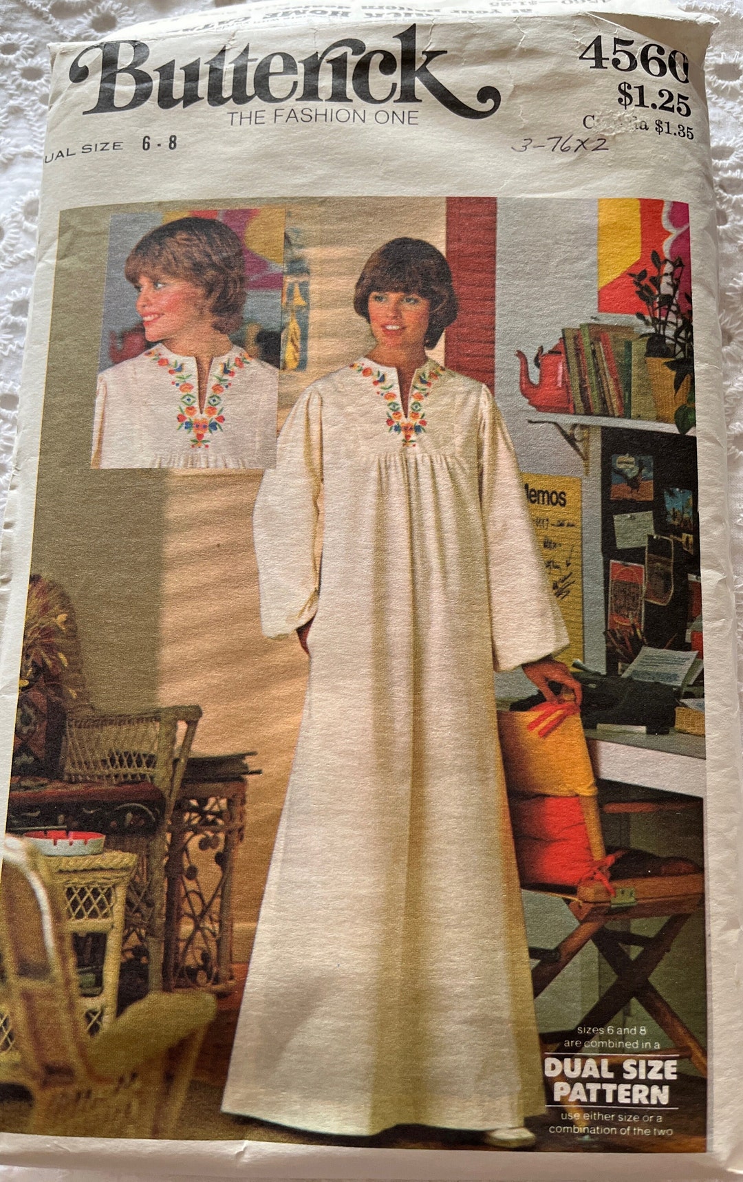 Caftan and Pants, Size 8 Complete Vintage 70s Simplicity Sewing Pattern ...