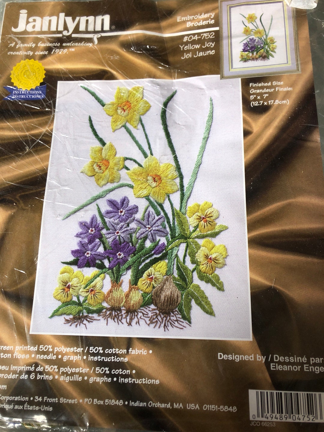 Vintage 90s Janlynn's Embroidery Kit Eleanor Engel Design - Etsy