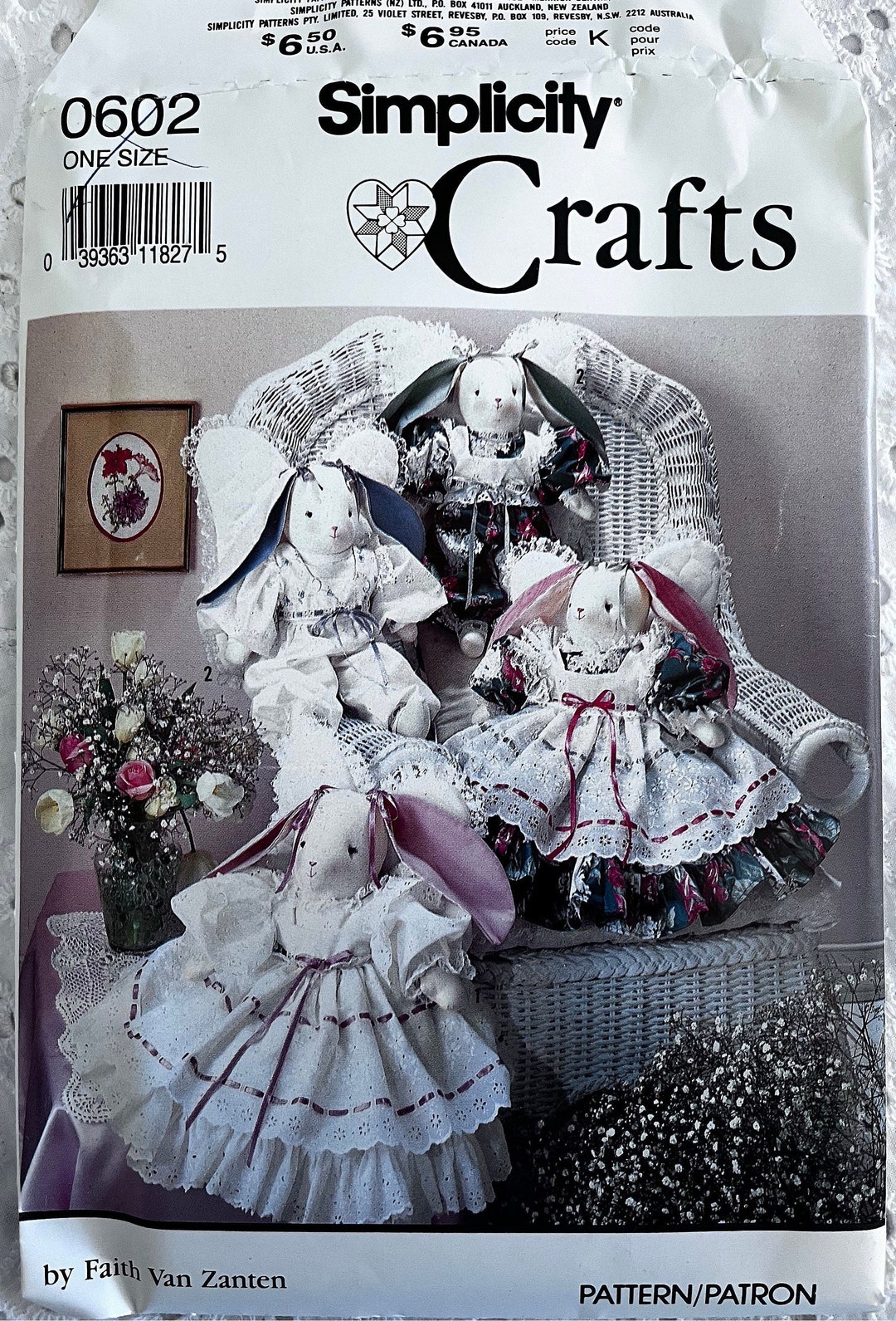 Faith Van Zanten Design Decorative Stuffed Angel Bunnies With Clothes ...