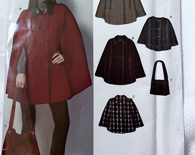 Lined Capes and Bag, Sizes XS-XL Complete Uncut/ff New Look Sewing ...