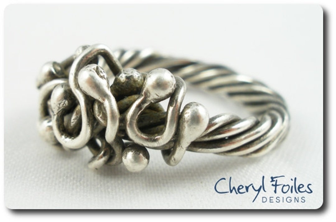 Sterling Silver Free Form Ring - Etsy