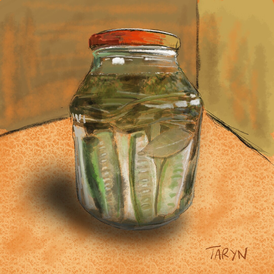 Jar of Pickles Painting Art Print - Etsy