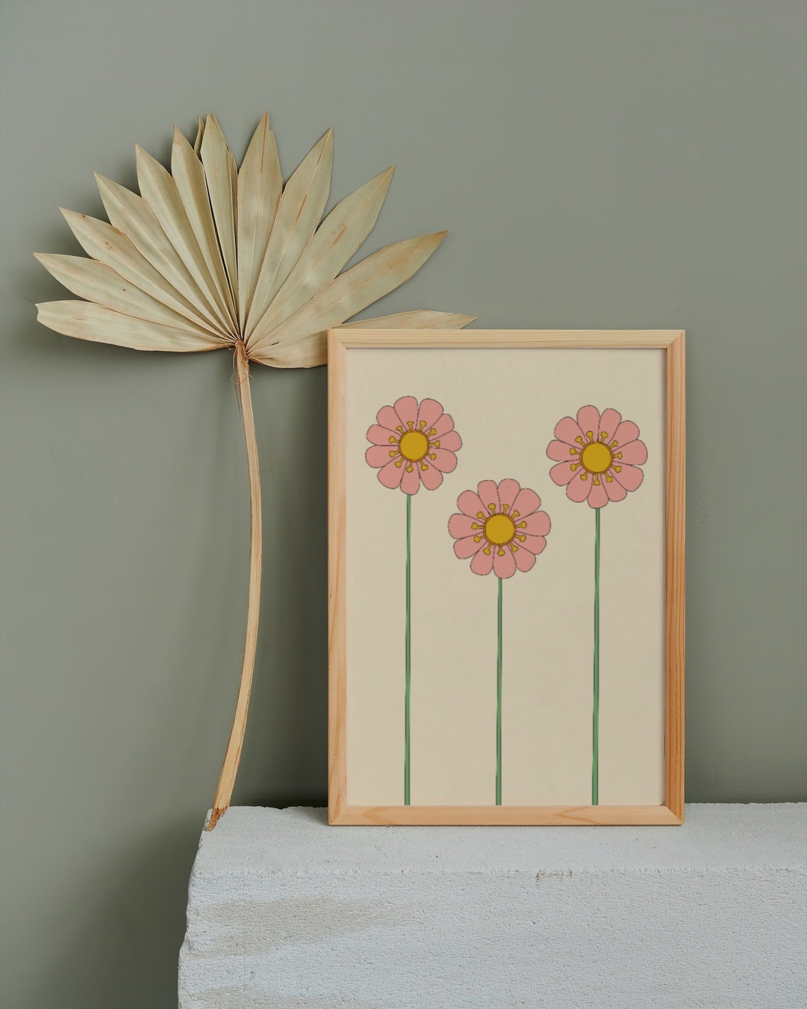 1960's Inspired Flower Print // 60's Inspired Poster - Etsy