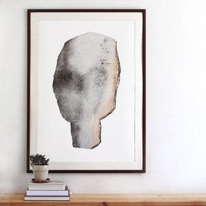 Abstract Gray Head Large Modern Portrait Poster Oversized - Etsy