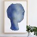 Large Child Portrait in Blue, Abstract Painting Print, Kids Room Decor ...