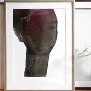 Giclee Print of Modern Woman Painting Black and White Lady - Etsy