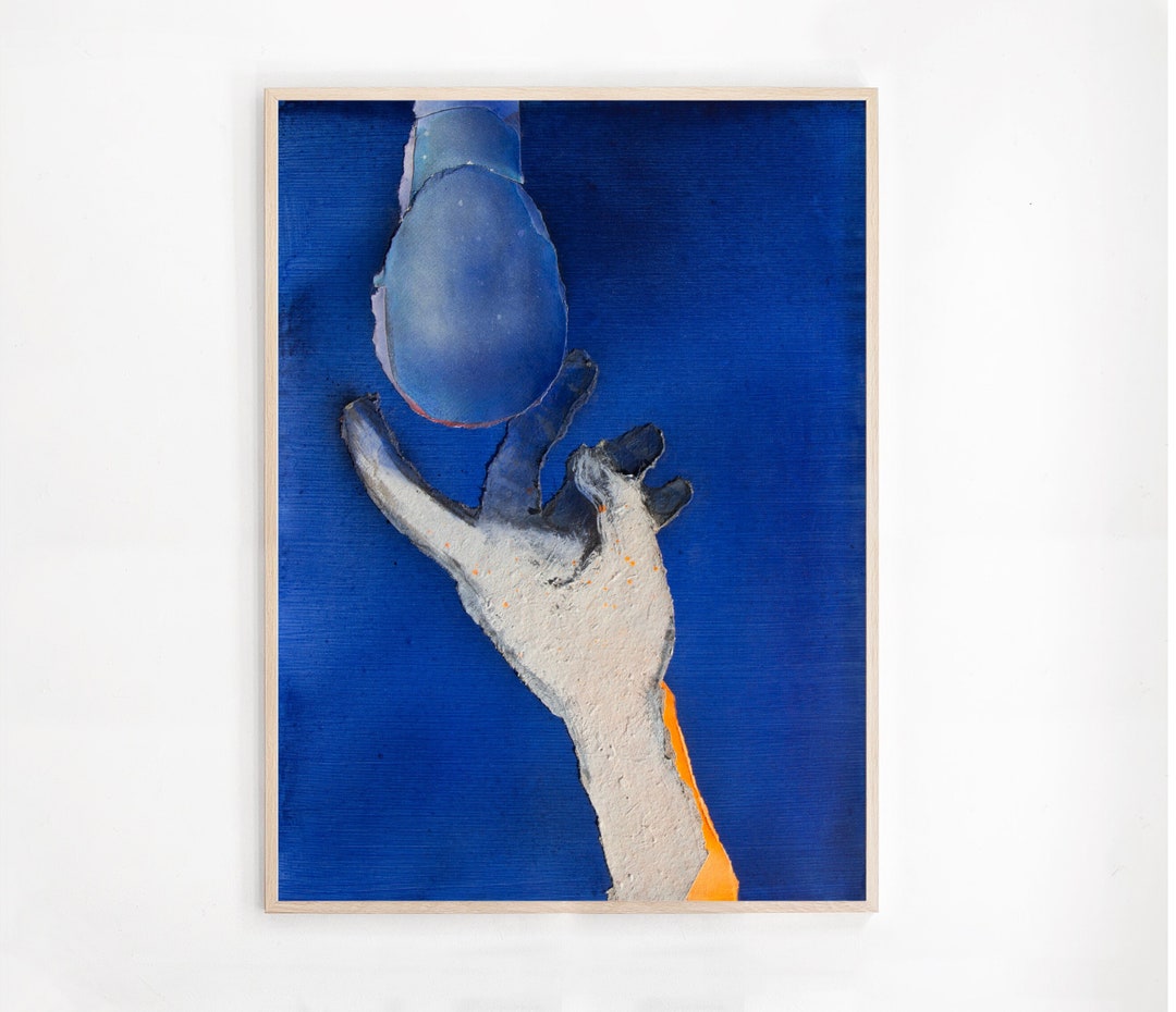 Desire Large Blue Aesthetic Wall Art Print From Original - Etsy