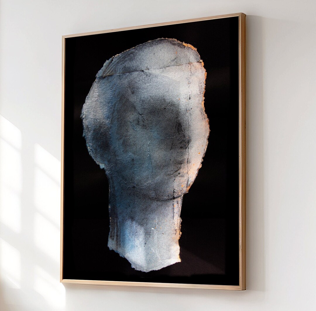 Fearless - Abstract Art Print, Moody Maximalist Decor, Black Background ...