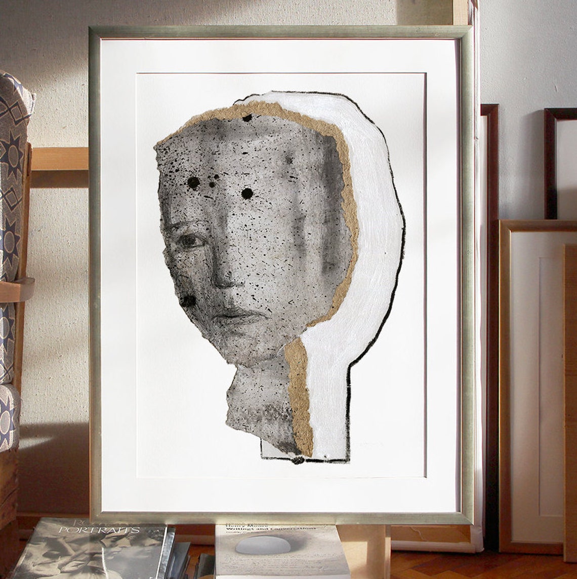 Mercy Oversized Abstract Woman Face Wall Art Extra Large - Etsy