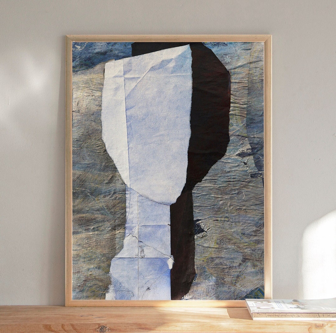 At the End of the Day - Abstract Head Painting Print of Original in Sky ...