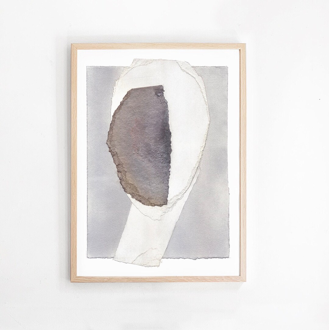 Minimalist Grey Art Print Abstract Artwork of Original Smooth - Etsy