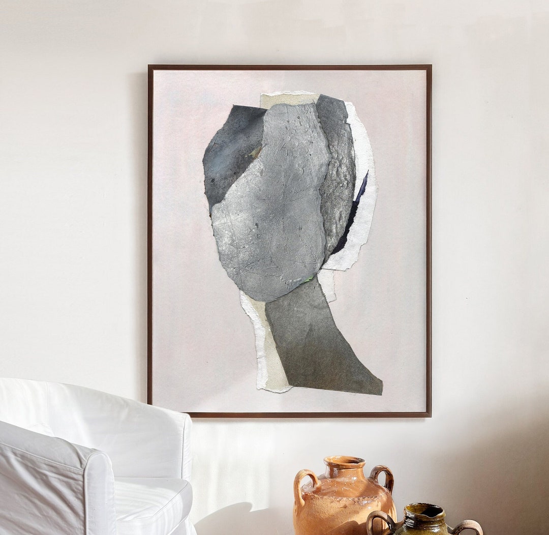 Kindness - Abstract Silver Gray Print of Original Painting ...