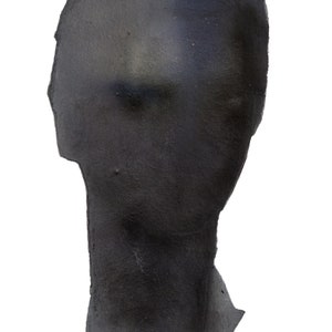 Dark Grey Man's Head, Fine Art Print of Original Contemporary Painting ...