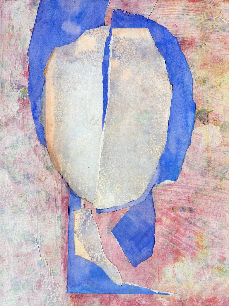 Airy Silhouette Modern Art Print Large Abstract Light Blue - Etsy