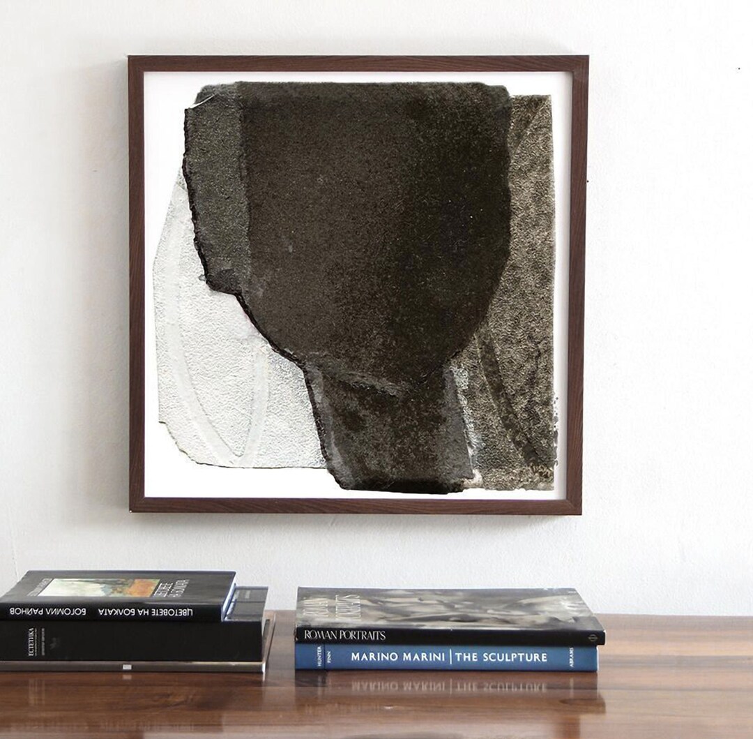 Black Minimalist Head Wall Art Print, Simple Abstract Black and White ...