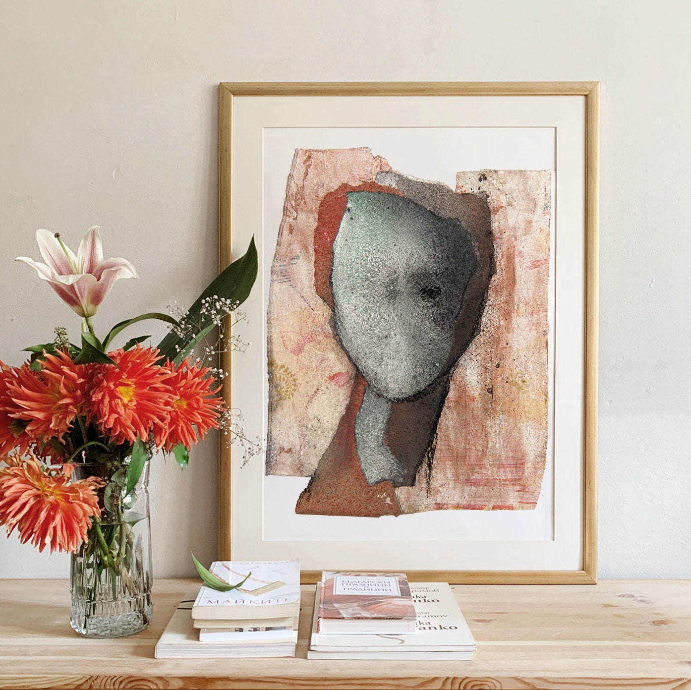 Nostalgia Abstract Woman Art Print Female Silhouette - Etsy