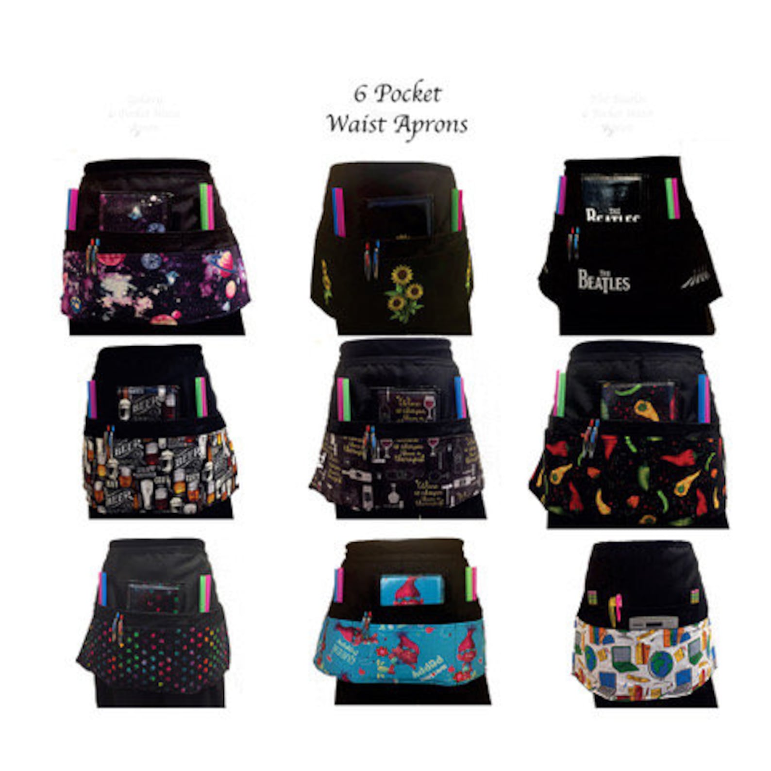 6 Pocket Server Apron - Etsy