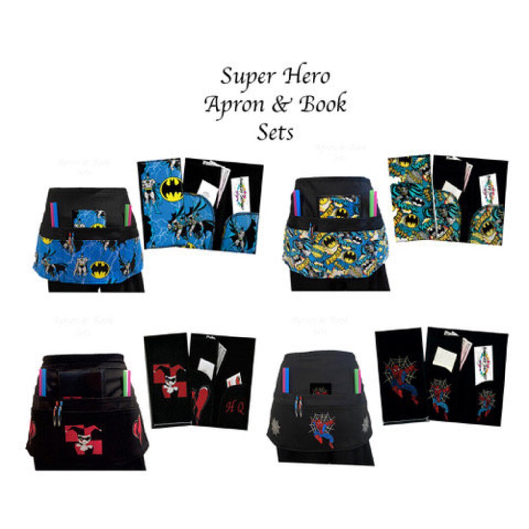 Server Book and Apron Sets/super Hero - Etsy