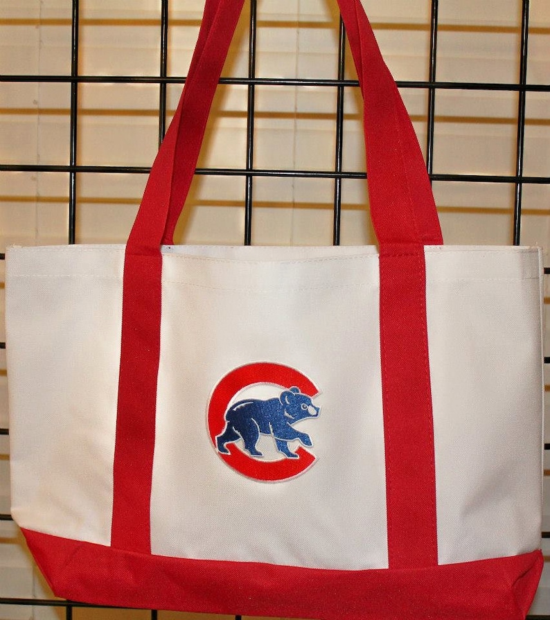 Chicago Cubs Embroidered Tote Bag - Etsy