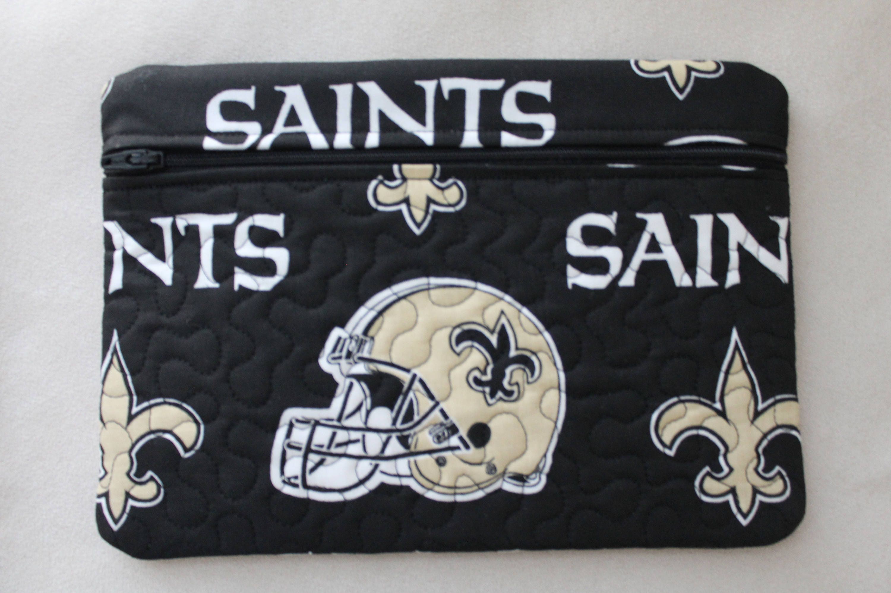 Quilted New Orleans Saints Zipped Pouch/Cosmetic Bag - Etsy.de