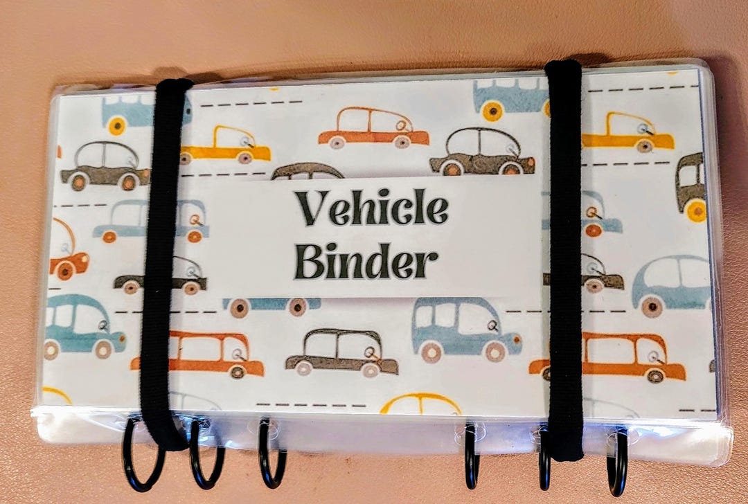 Vehicle Binder | A6 Size | 7 Envelopes | Front and Back Cover - Etsy