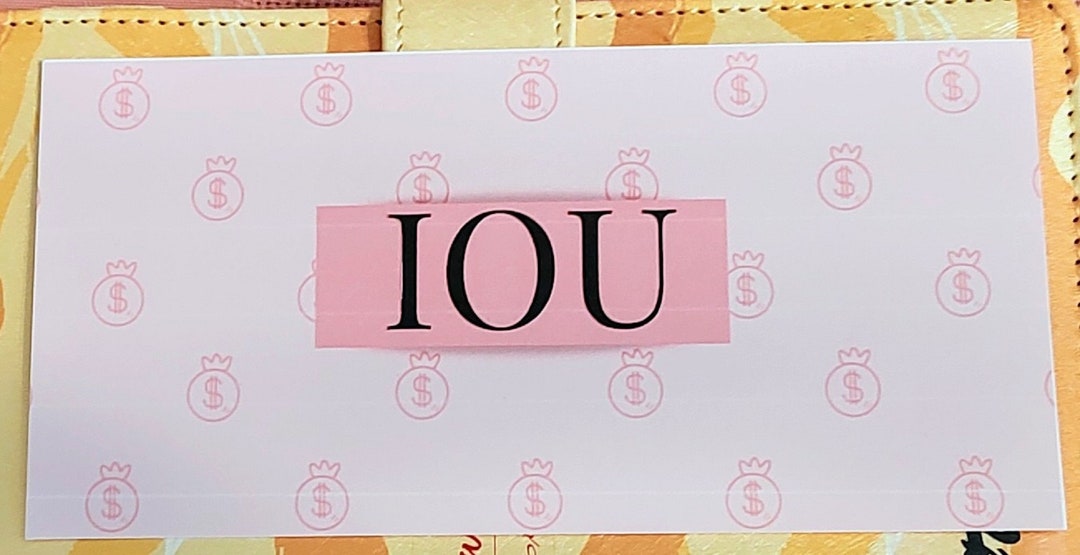 IOU Cards for Savings Challenges: A6 Budget Binder Insert (printable ...