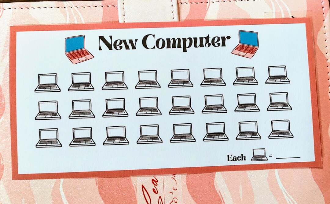 New Computer Savings Challenge for A6 Cash Envelopes | Printable | Fits ...