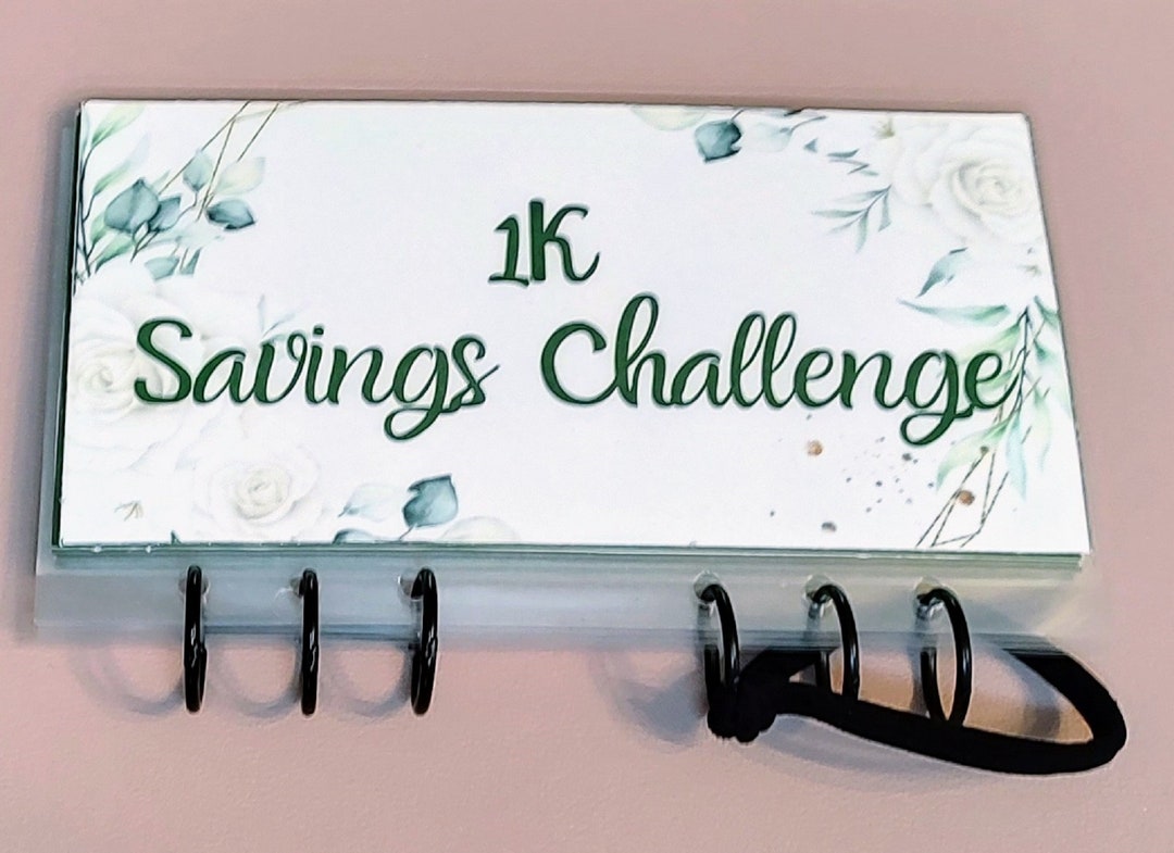 1K Savings Challenge Binder | A6| 5 Laminated Envelopes and 2 Covers - Etsy