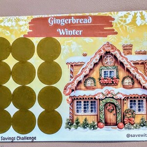 Gingerbread Winter Scratch-off Savings Challenge: One-sided Card - Etsy