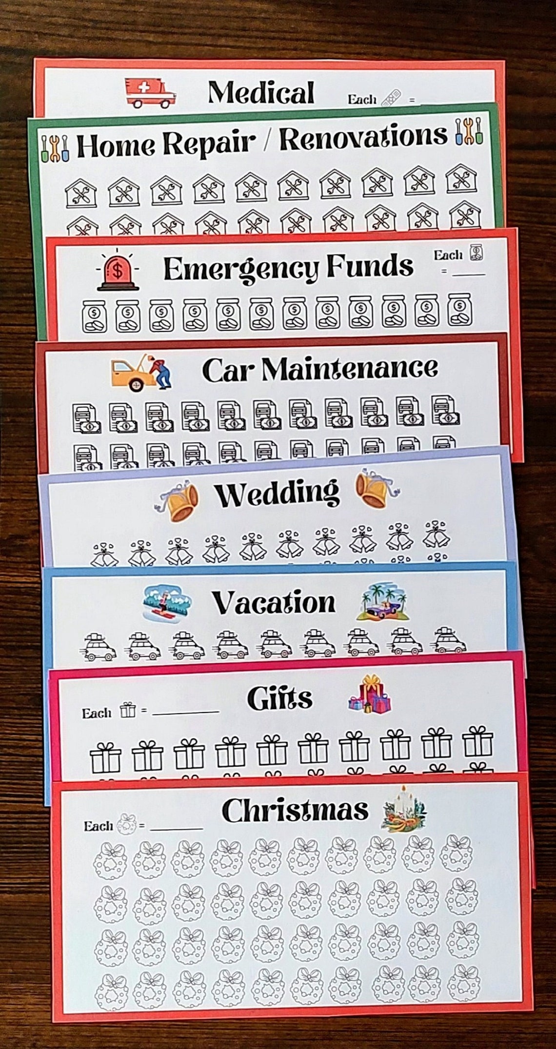 A6 Cash Envelope Savings Challenge Cards: Budget Binder Inserts ...