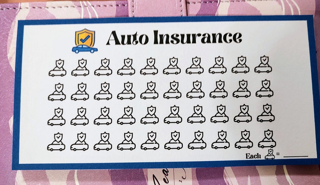 Auto Insurance Savings Challenge for A6 Cash Envelopes | Printable ...