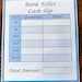 Bank Teller Cash Slip | Printable | Savings Challenges | Budget Binder ...