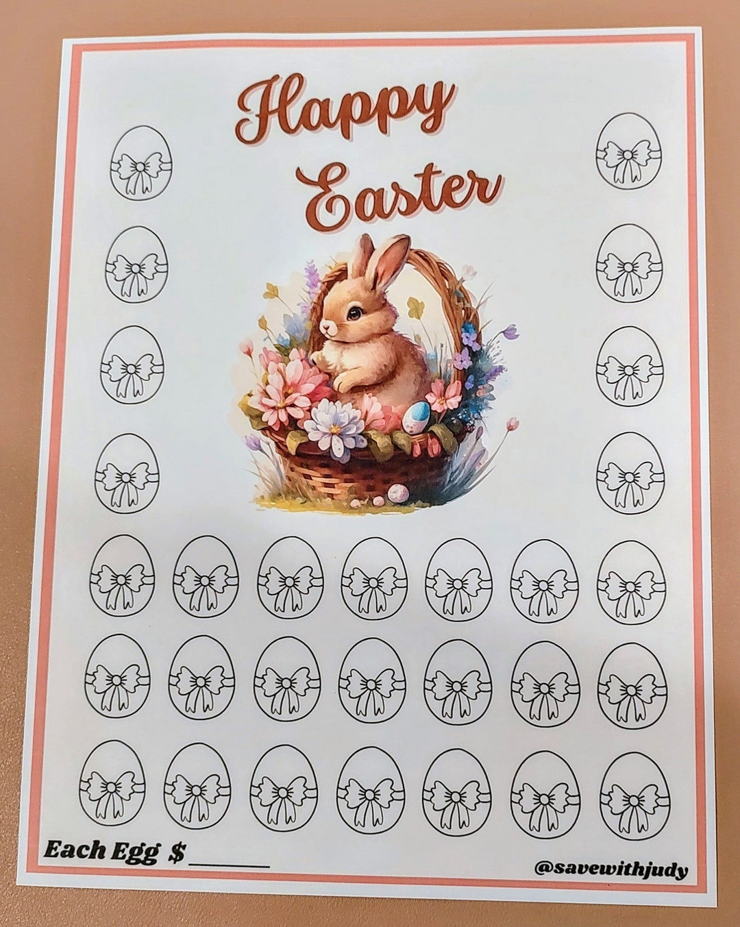 Happy Easter! Savings Challenge With Envelope/dashboard | Roll and Save ...