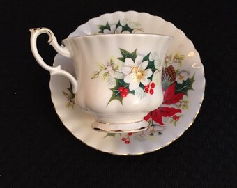 Christmas tea cup | Etsy