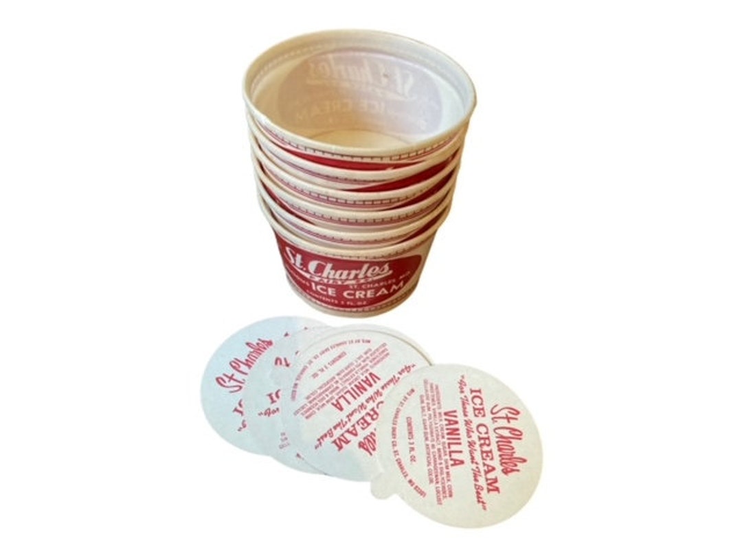 Vintage St Charles Ice Cream Containers, Vanilla Dairy - Etsy