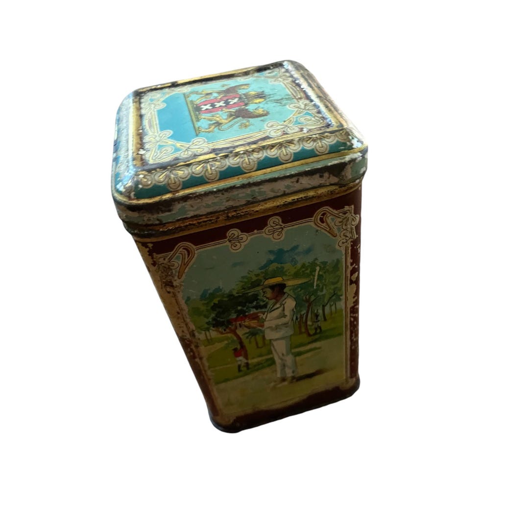 Cacao Tin, Cocoa Tin, Dutch Cocoa, Chocolate, Bookers, Antique Cocoa ...