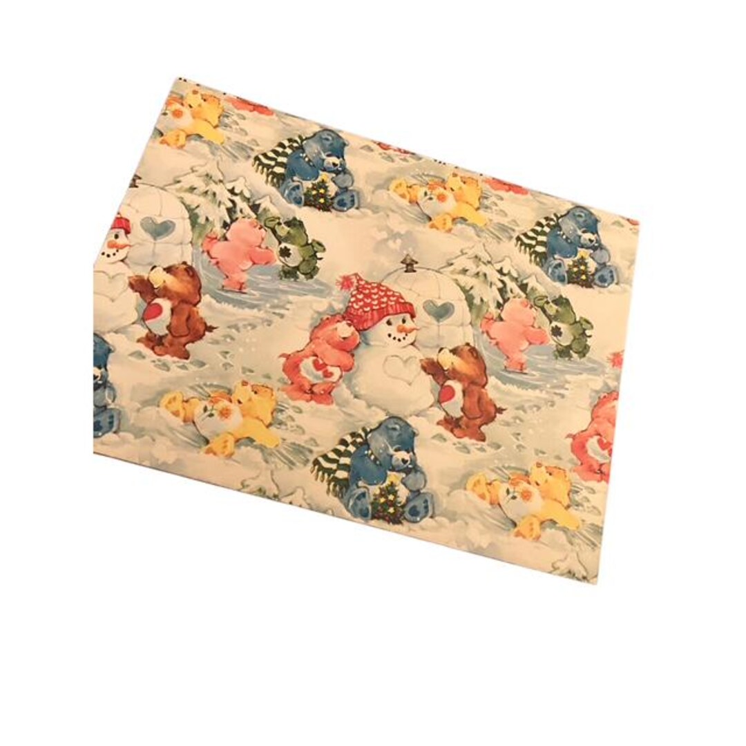 Vintage, Wrapping Paper, Gift Wrap , Paper ,scrapbook ,care Bears ...