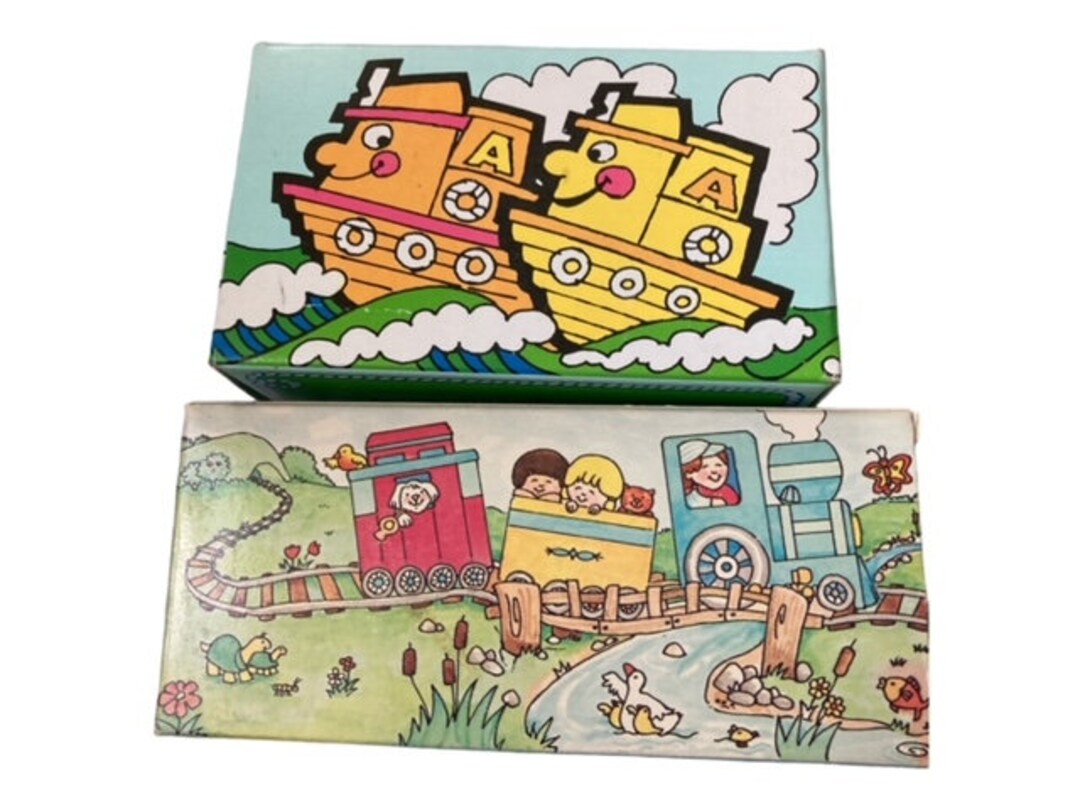 Vintage ,avon , NOS, W/ Decorative Box, Soaps , Tug Boat , Train ...