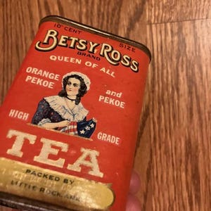 Plunkett Jarrell Grocer Co Betsey Ross Tea Tin 10 Cents - Etsy