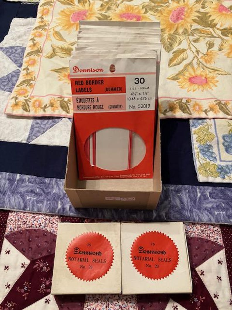 Vintage, Dennison, Labels , Stickers ,1960s ,NOS - Etsy