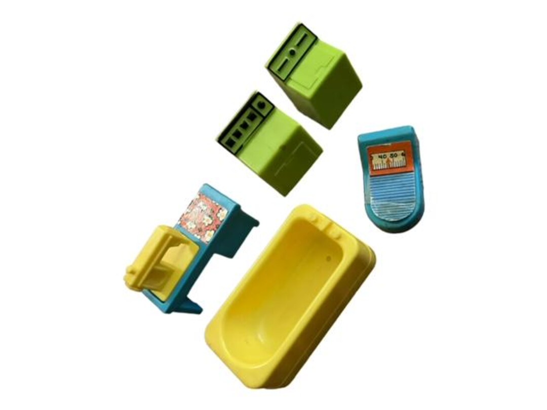 Fisher Price , Vintage , Lime Green Appliances, Scale, Sewing Machine ...