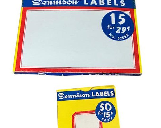 Vintage, Dennison, Labels , Stickers ,1960s ,NOS - Etsy