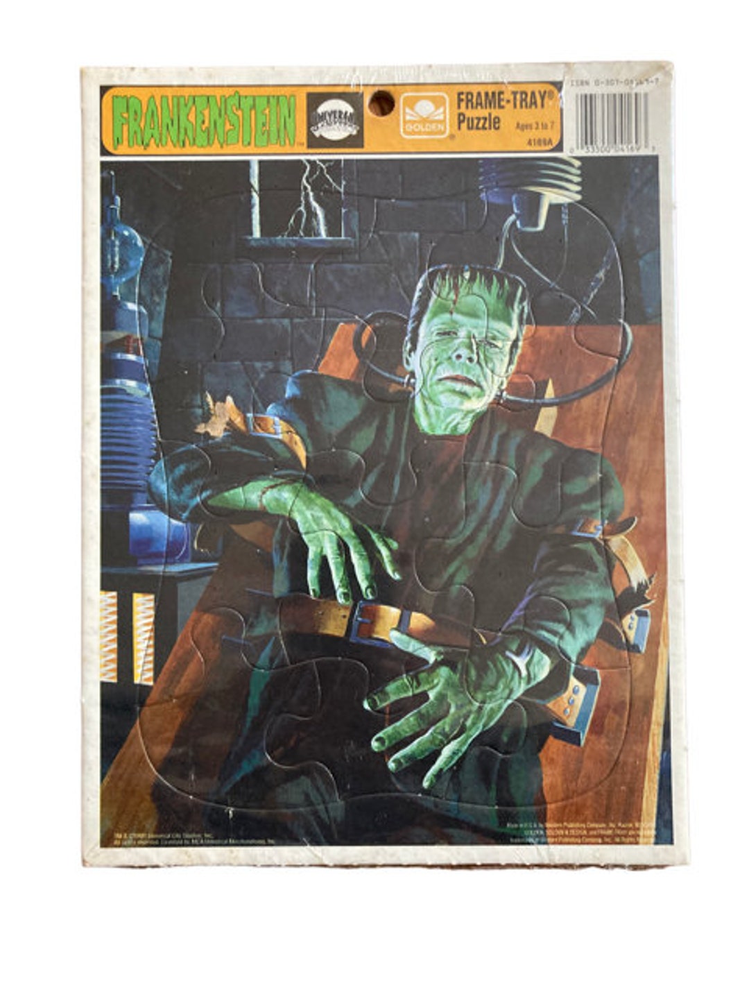 Frame Tray Puzzle frankenstein horror Sealed Golden - Etsy