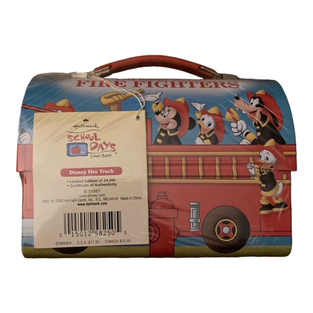 Mini 6" Long ,walt Disney, Fire Fighters, Metal Lunchbox ,hallmark ...